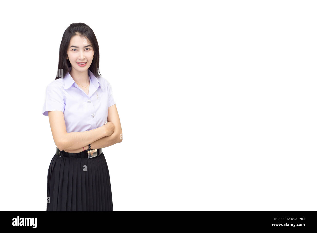Portrait of thai adult student university uniform Stock Photo - Alamy