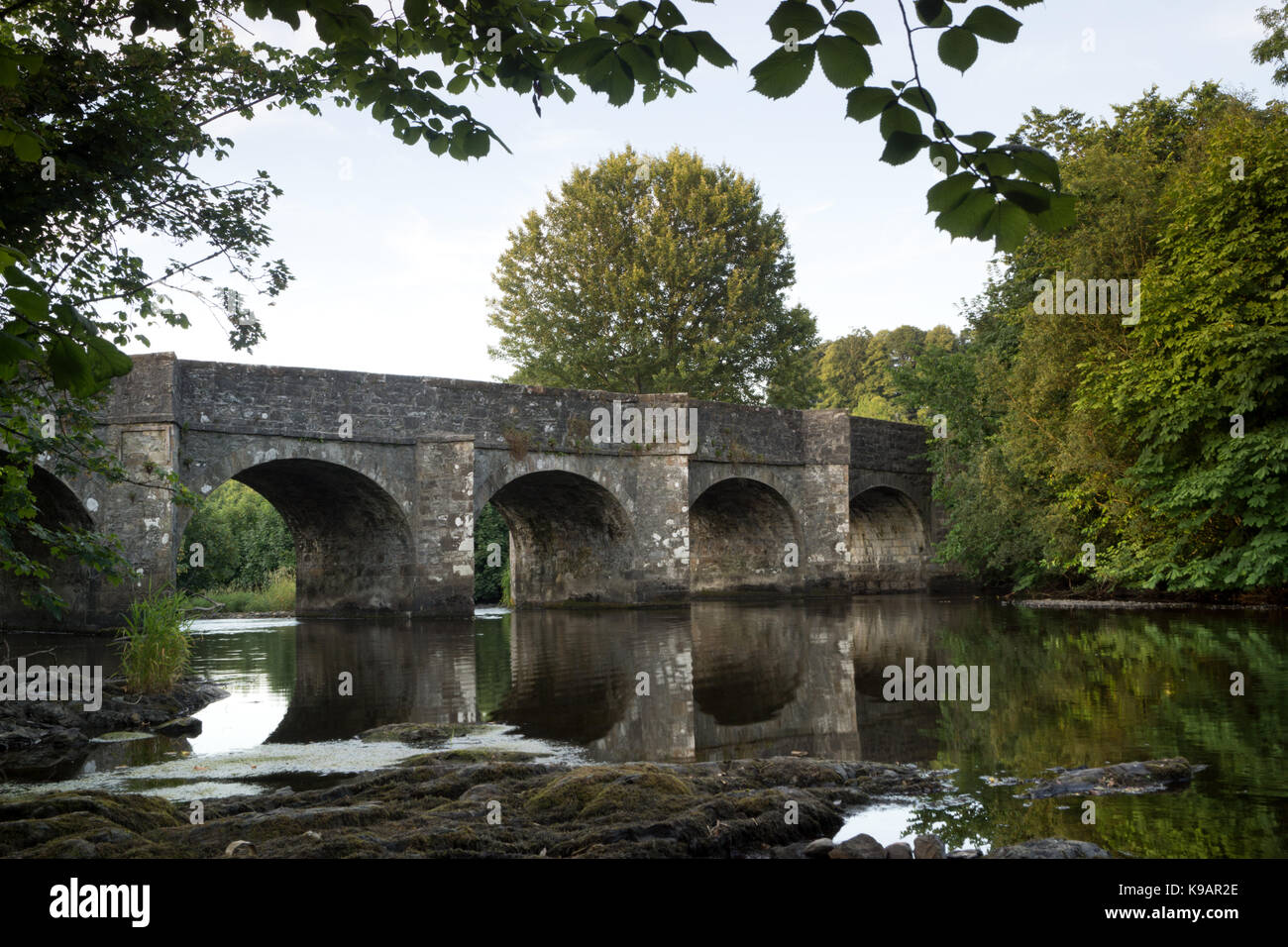Ballyhaise Bridge (built c.1710) over AnnaleeRiver Stock Photo - Alamy