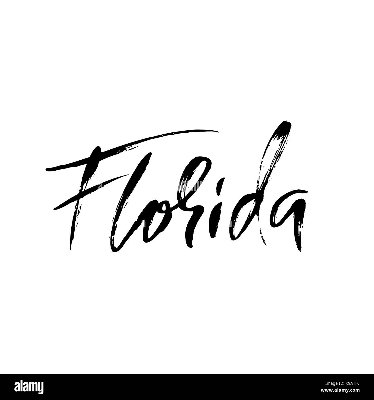 Florida text design hi-res stock photography and images - Alamy