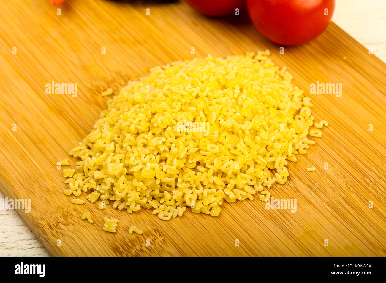Raw pasta for kids ready for cooking Stock Photo - Alamy
