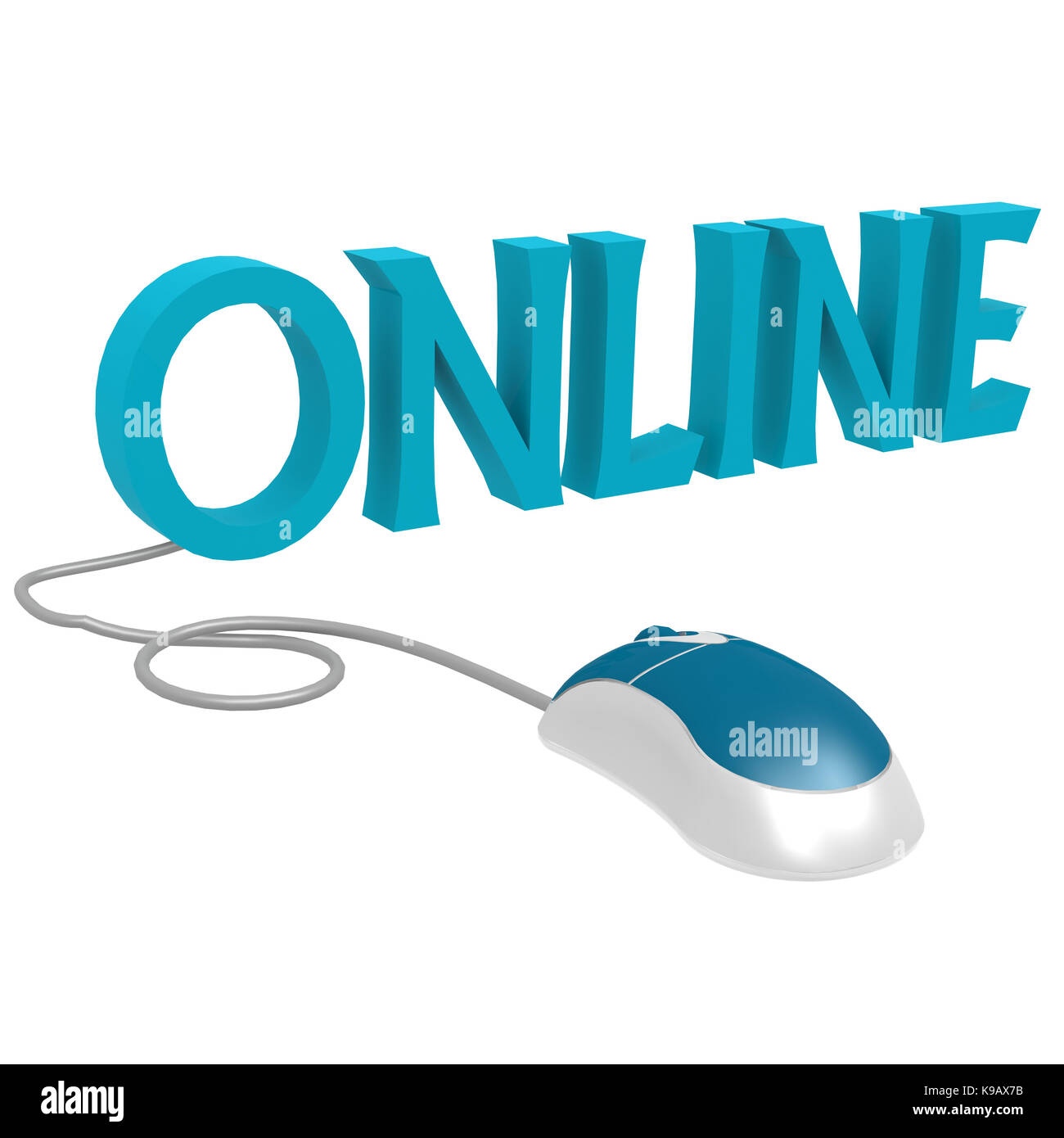 Online with mouse Stock Photo - Alamy