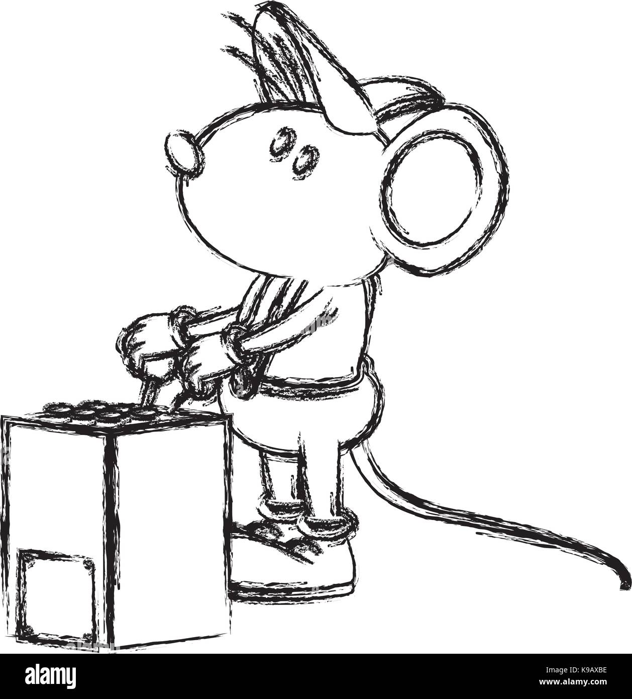 Cute mouse worker cartoon Stock Vector Image & Art - Alamy
