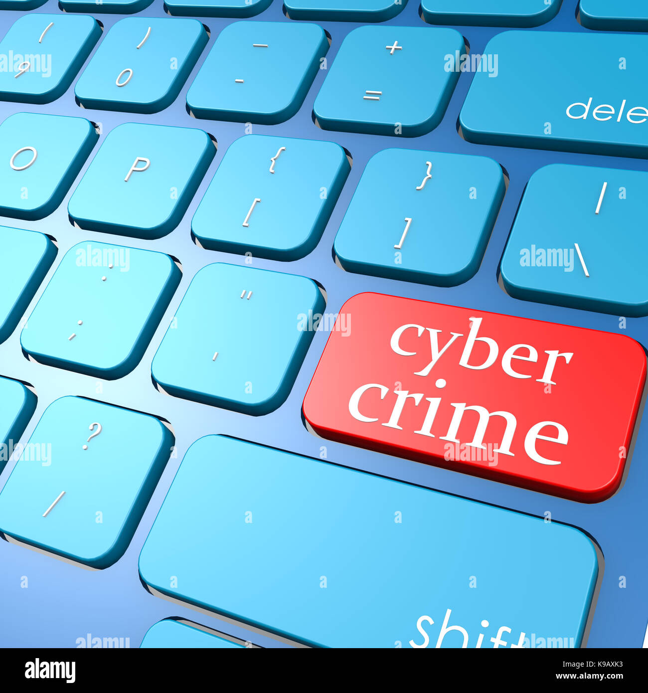 Cyber crime keyboard Stock Photo - Alamy