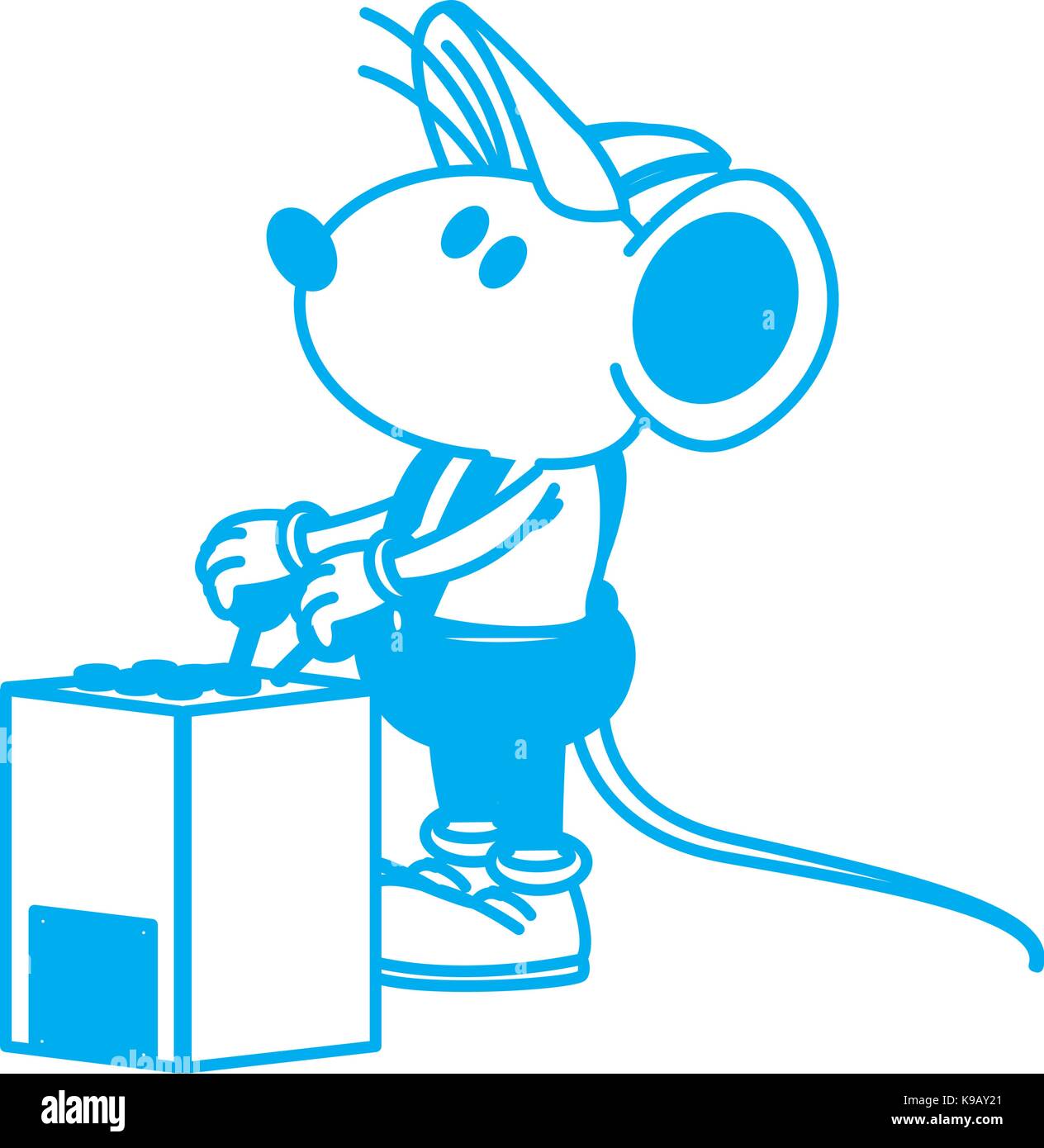 Cute mouse worker cartoon Stock Vector Image & Art - Alamy