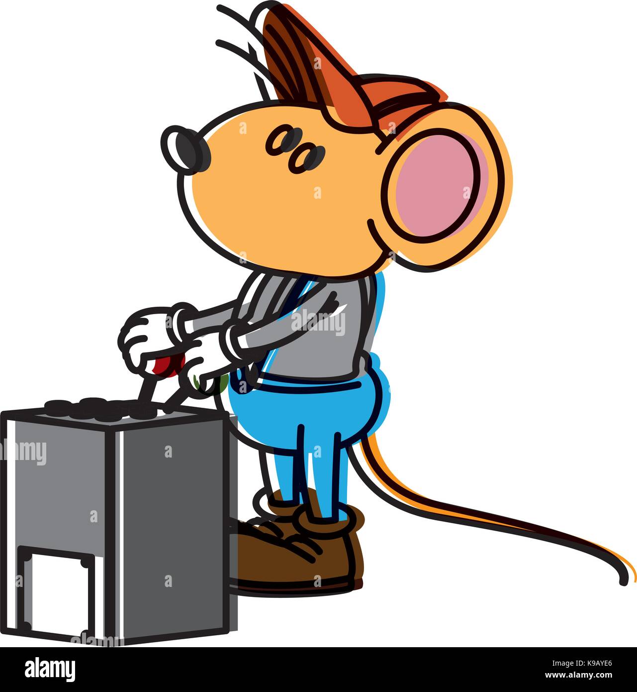 Cute mouse worker cartoon Stock Vector Image & Art - Alamy