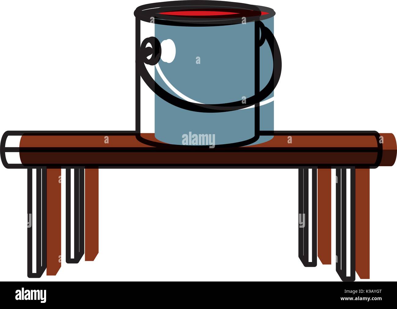 Paint bucket isolated Stock Vector Image & Art - Alamy