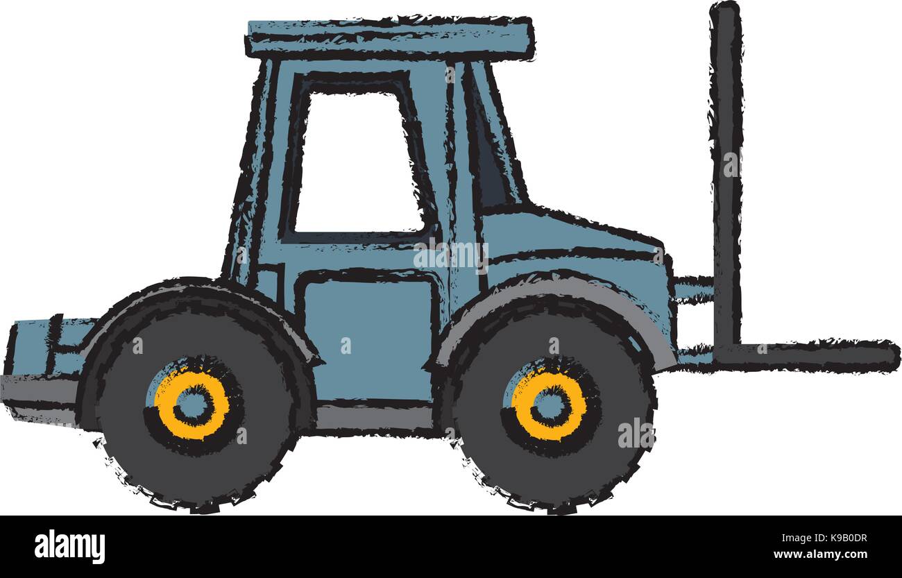 Forklift construction vehicle Stock Vector Image & Art - Alamy