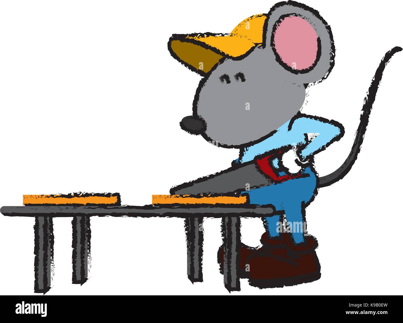 Cute mouse worker cartoon Stock Vector Image & Art - Alamy