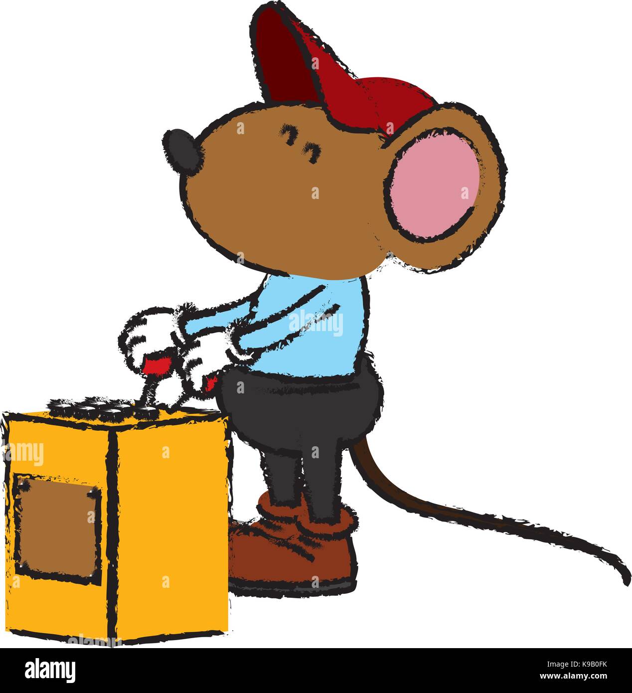 Cute mouse worker cartoon Stock Vector Image & Art - Alamy