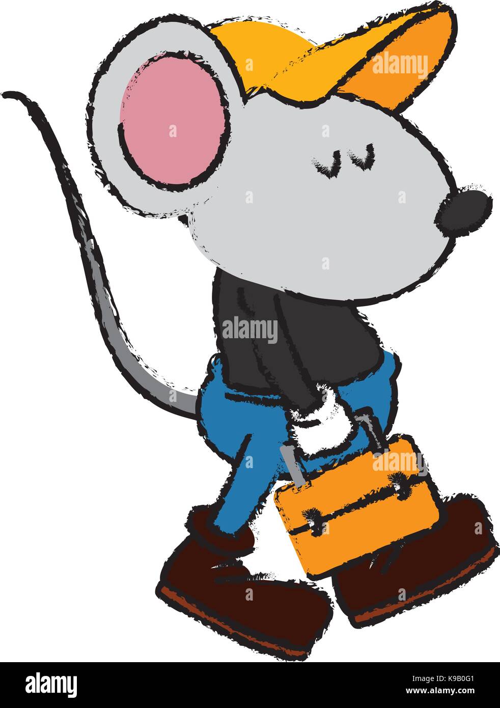 Cute mouse worker cartoon Stock Vector Image & Art - Alamy