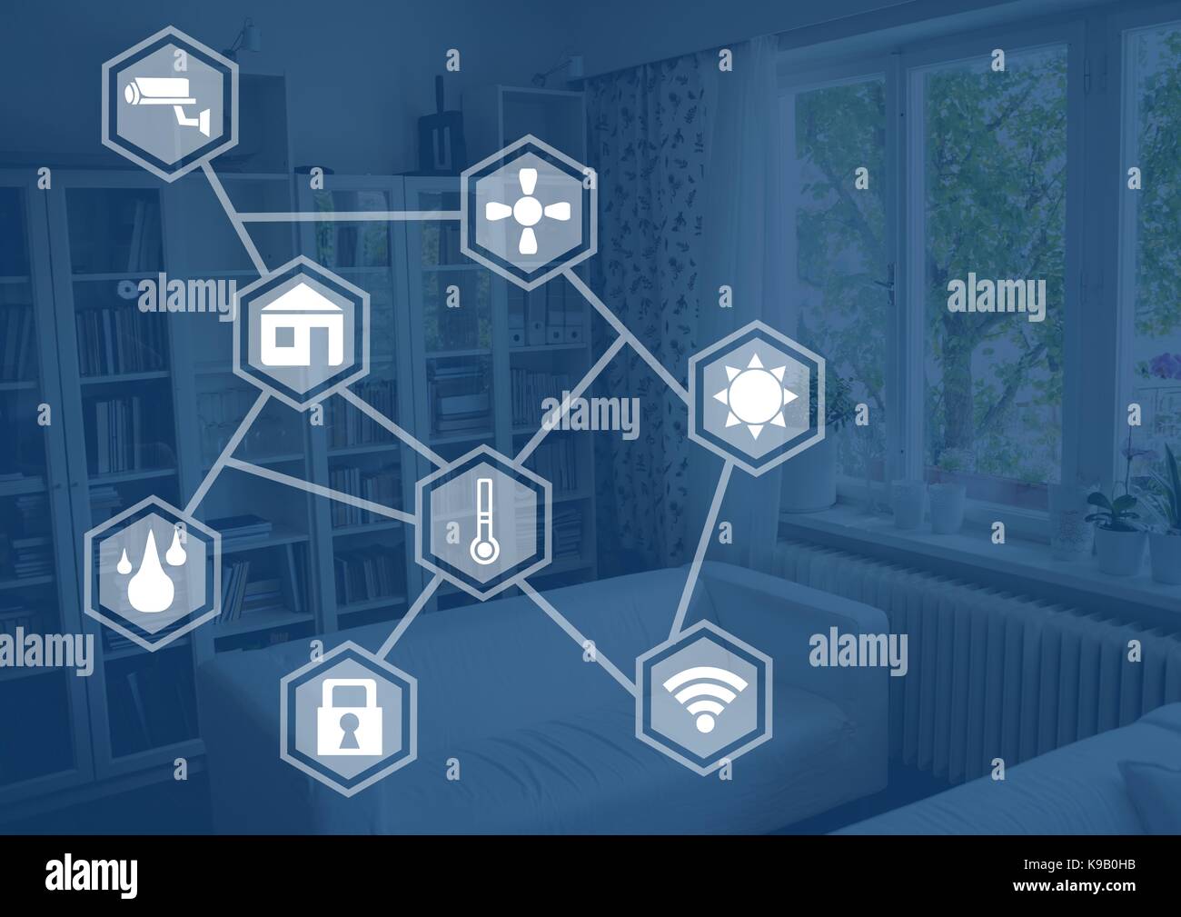 Digital composite of smart home interface at home Stock Photo - Alamy