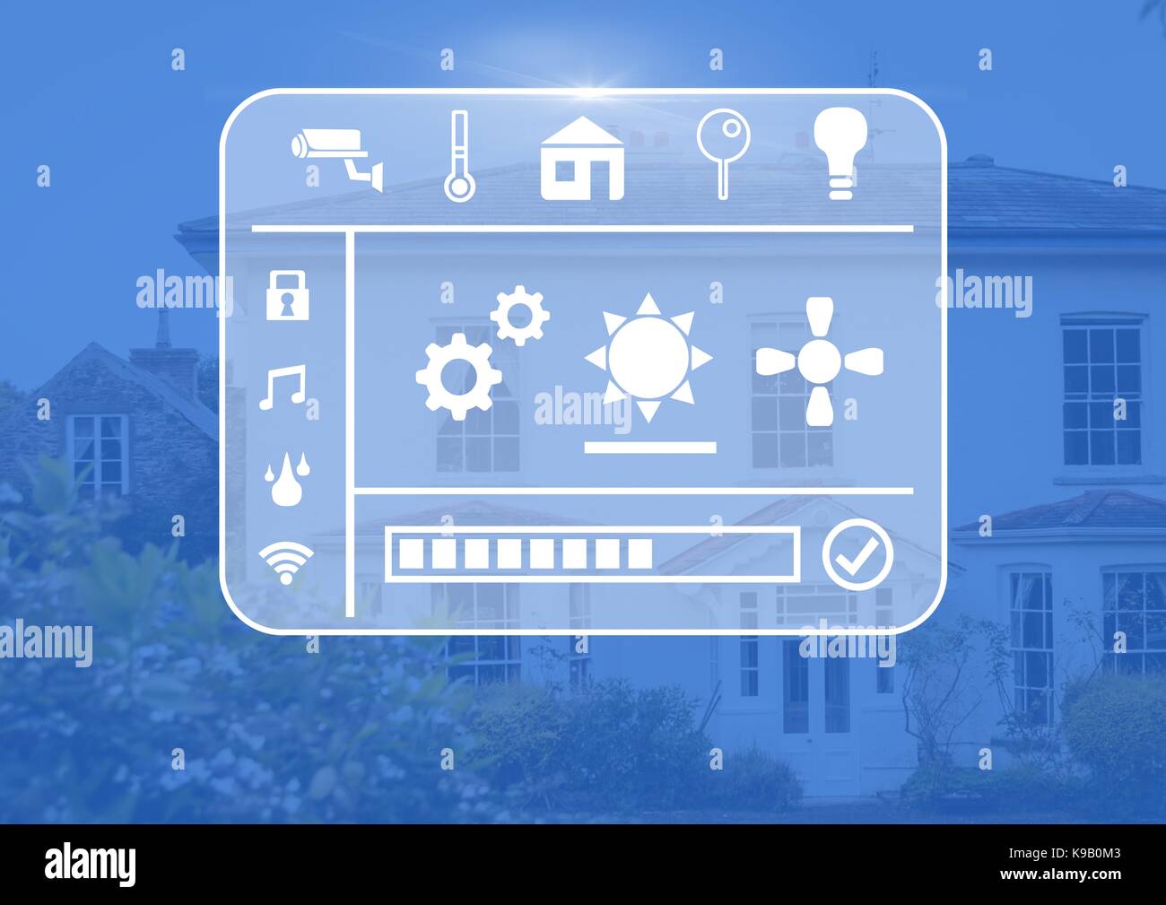 Digital composite of smart home interface at home Stock Photo - Alamy
