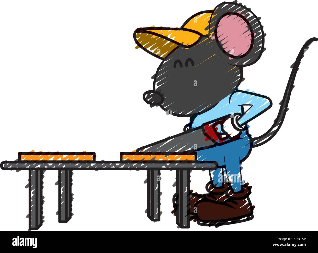 Cute mouse worker cartoon Stock Vector Image & Art - Alamy