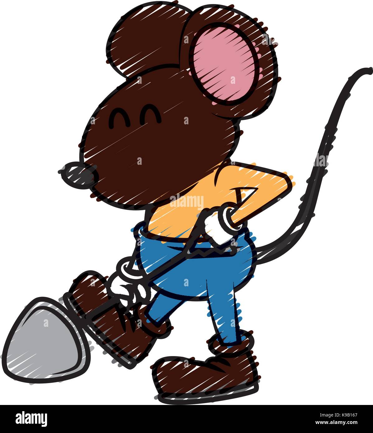 Cute mouse worker cartoon Stock Vector Image & Art - Alamy