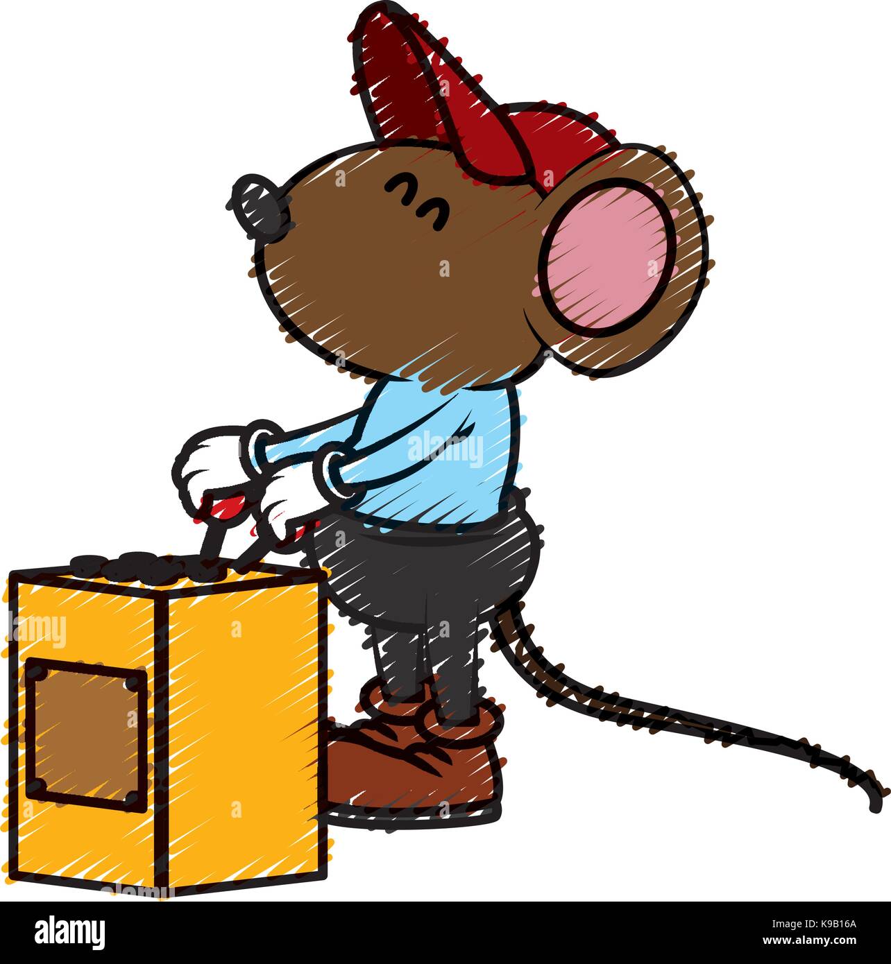 Cute mouse worker cartoon Stock Vector Image & Art - Alamy
