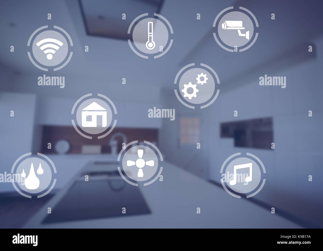 Digital composite of smart home interface at home Stock Photo - Alamy