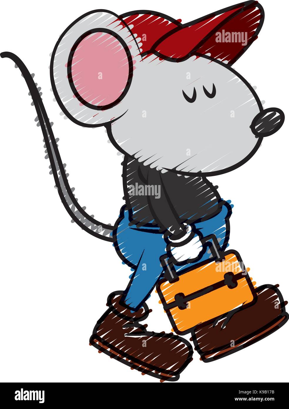Cute mouse worker cartoon Stock Vector Image & Art - Alamy