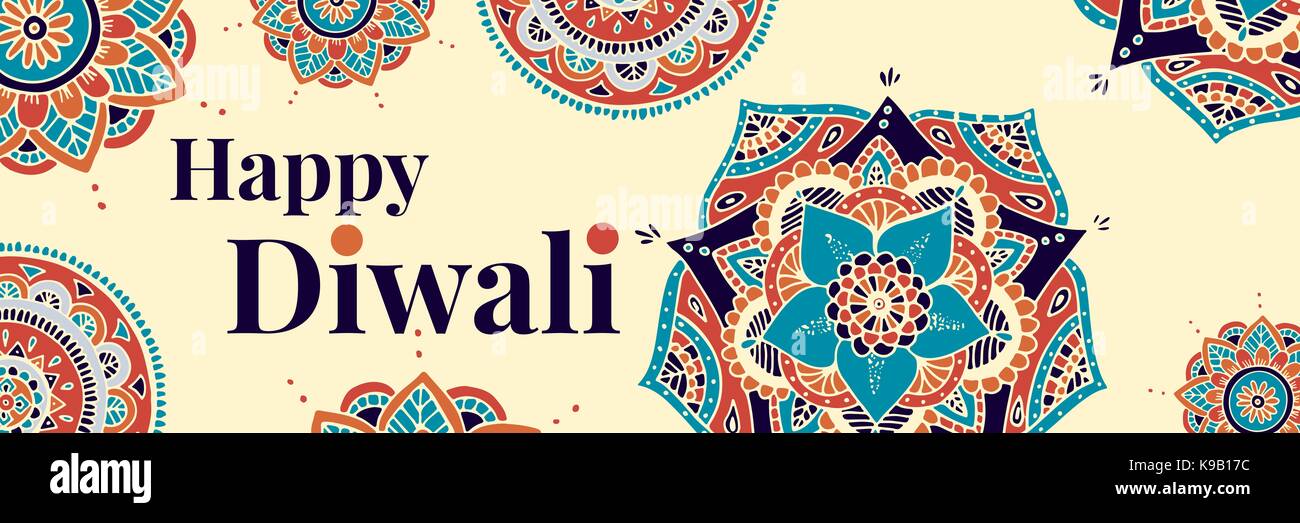 Digital composite of Mandala Diwali , panoramic Stock Photo - Alamy