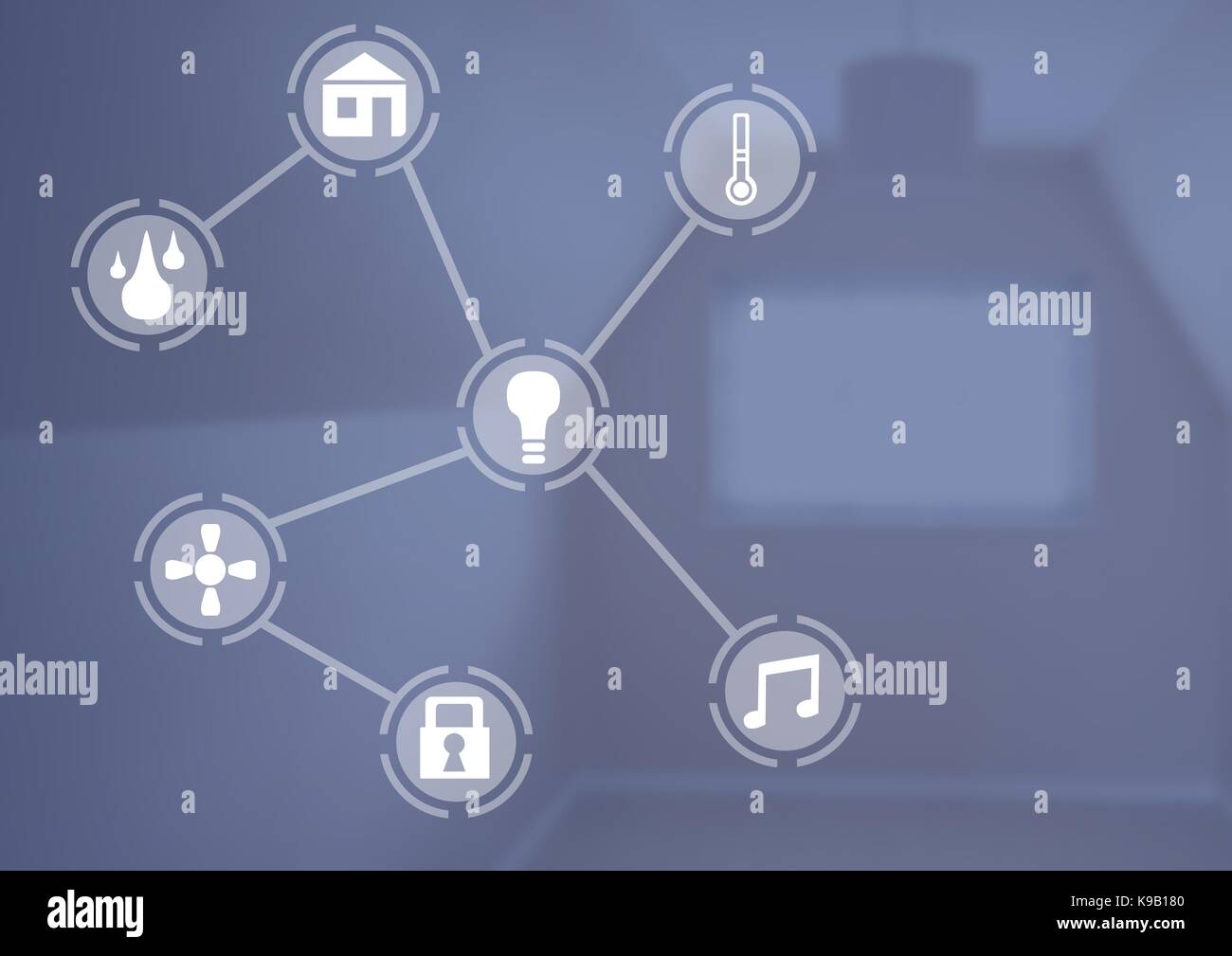 Digital composite of smart home interface at home Stock Photo - Alamy