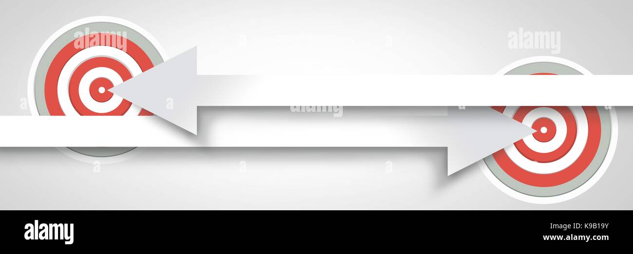 Digital composite of Long arrows pointing at target Stock Photo - Alamy