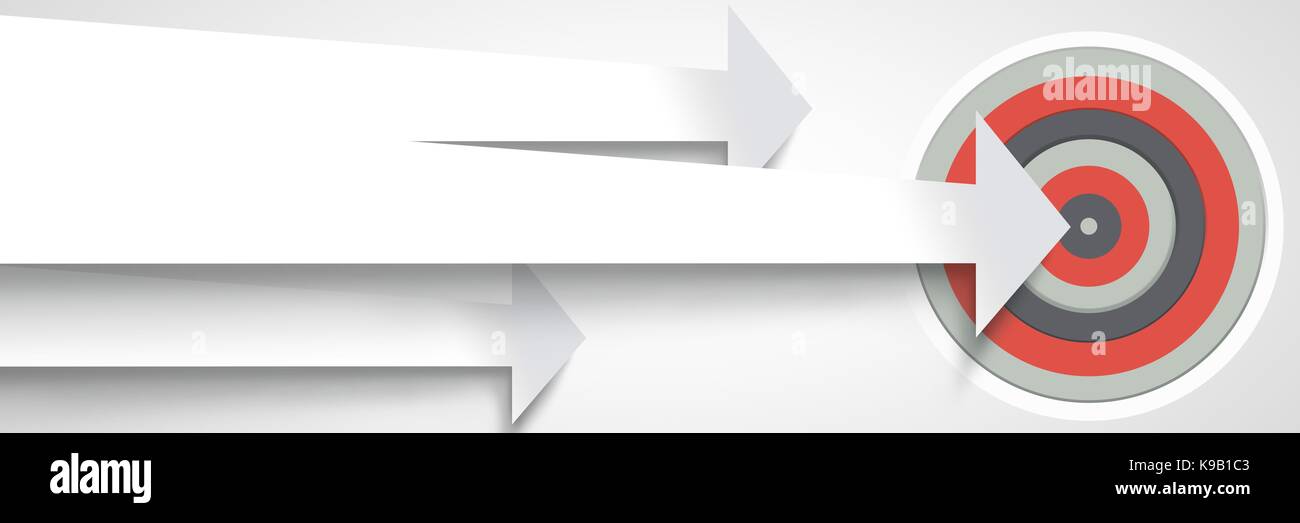 Digital composite of Long arrows pointing at target Stock Photo - Alamy