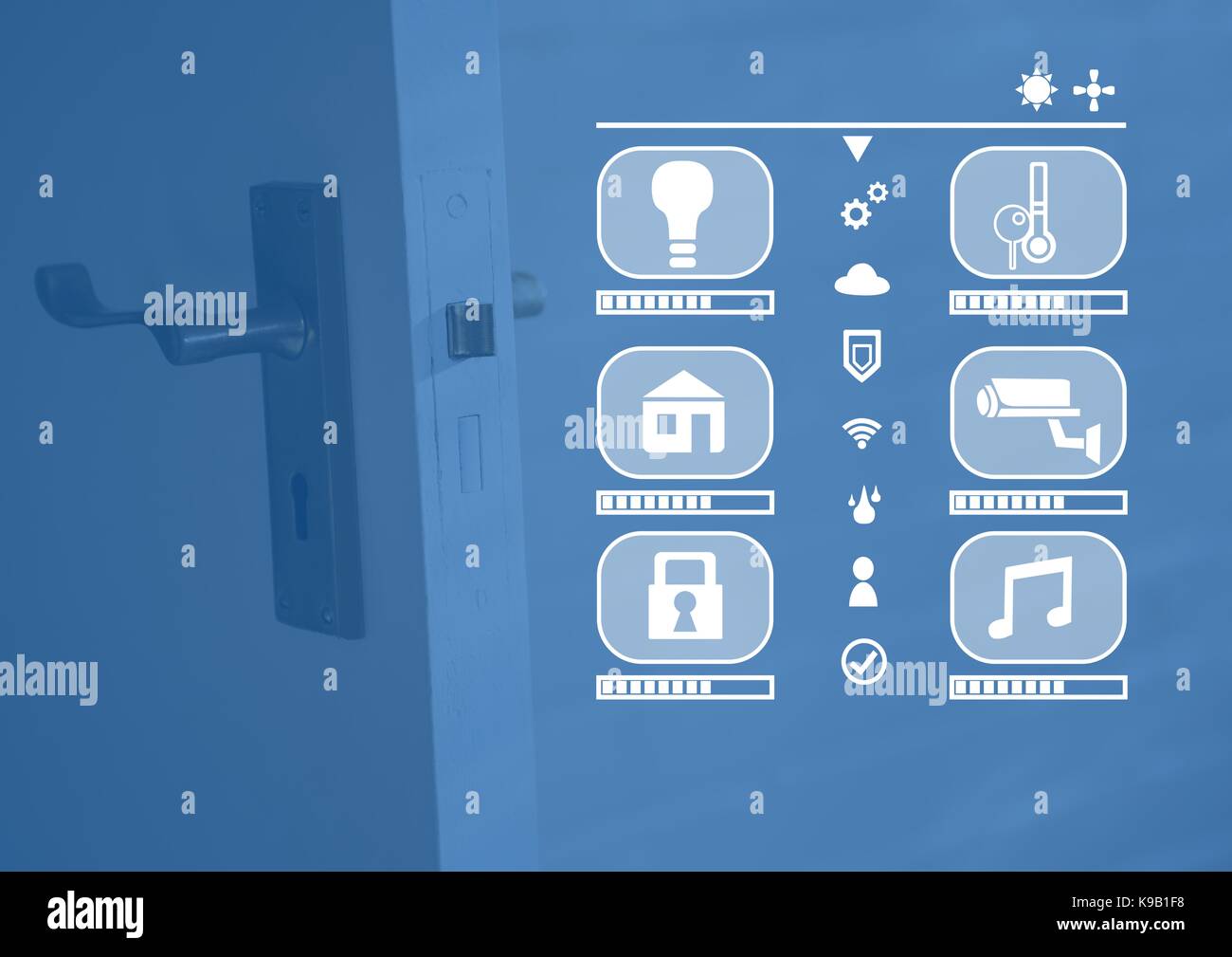 Digital composite of smart home interface at home Stock Photo - Alamy