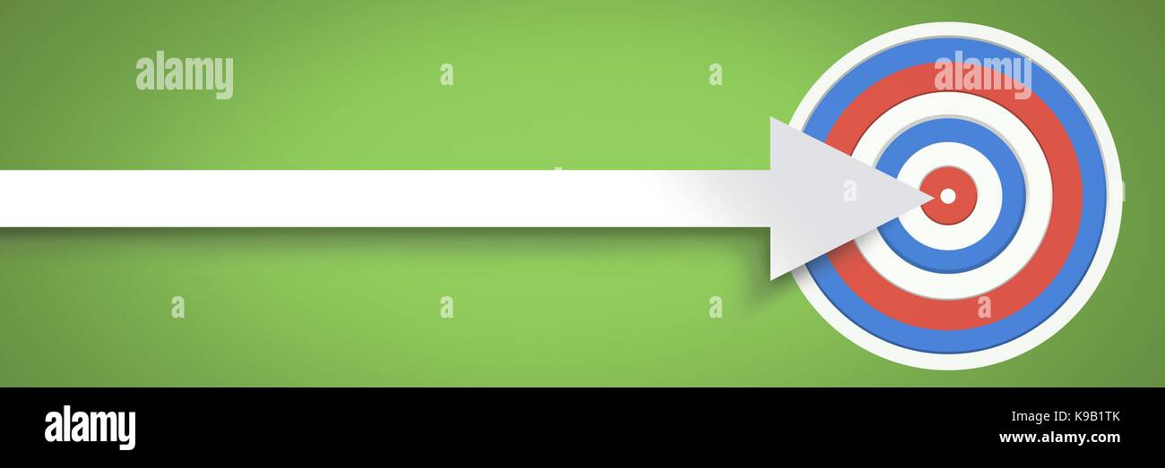 Digital composite of Long arrow pointing at target Stock Photo - Alamy