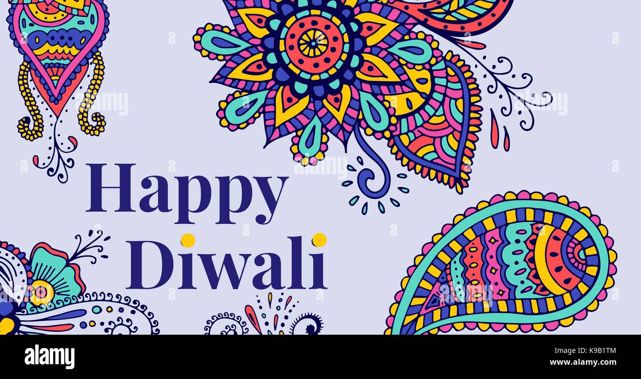 Digital composite of Diwali Designs, wide Stock Photo - Alamy