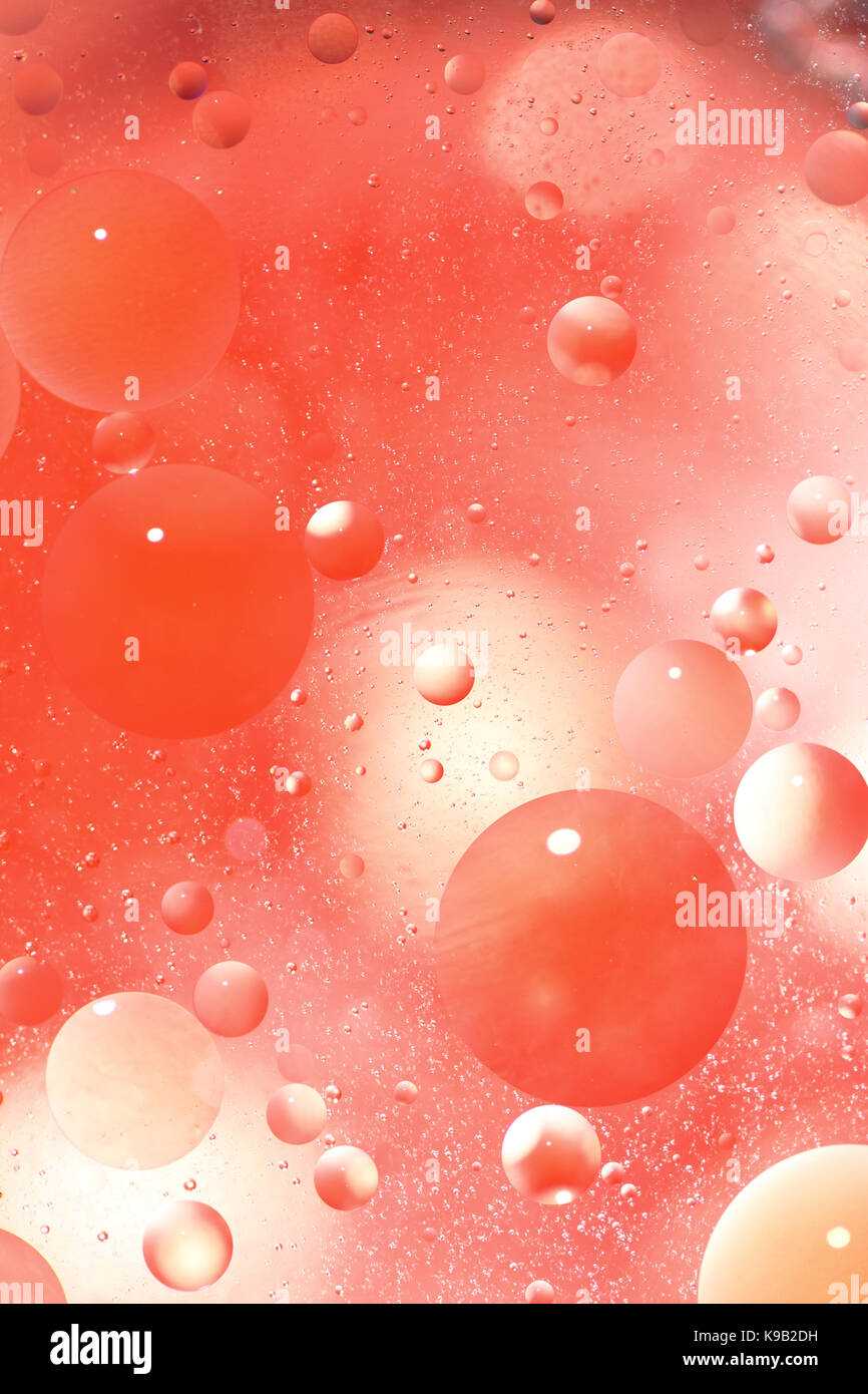 Abstract red background with bubbles in the water Stock Photo - Alamy