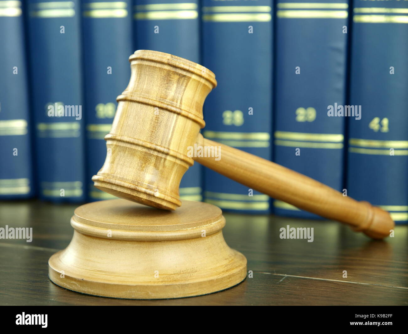 Judge’s Gavel and stack of legal books Stock Photo - Alamy