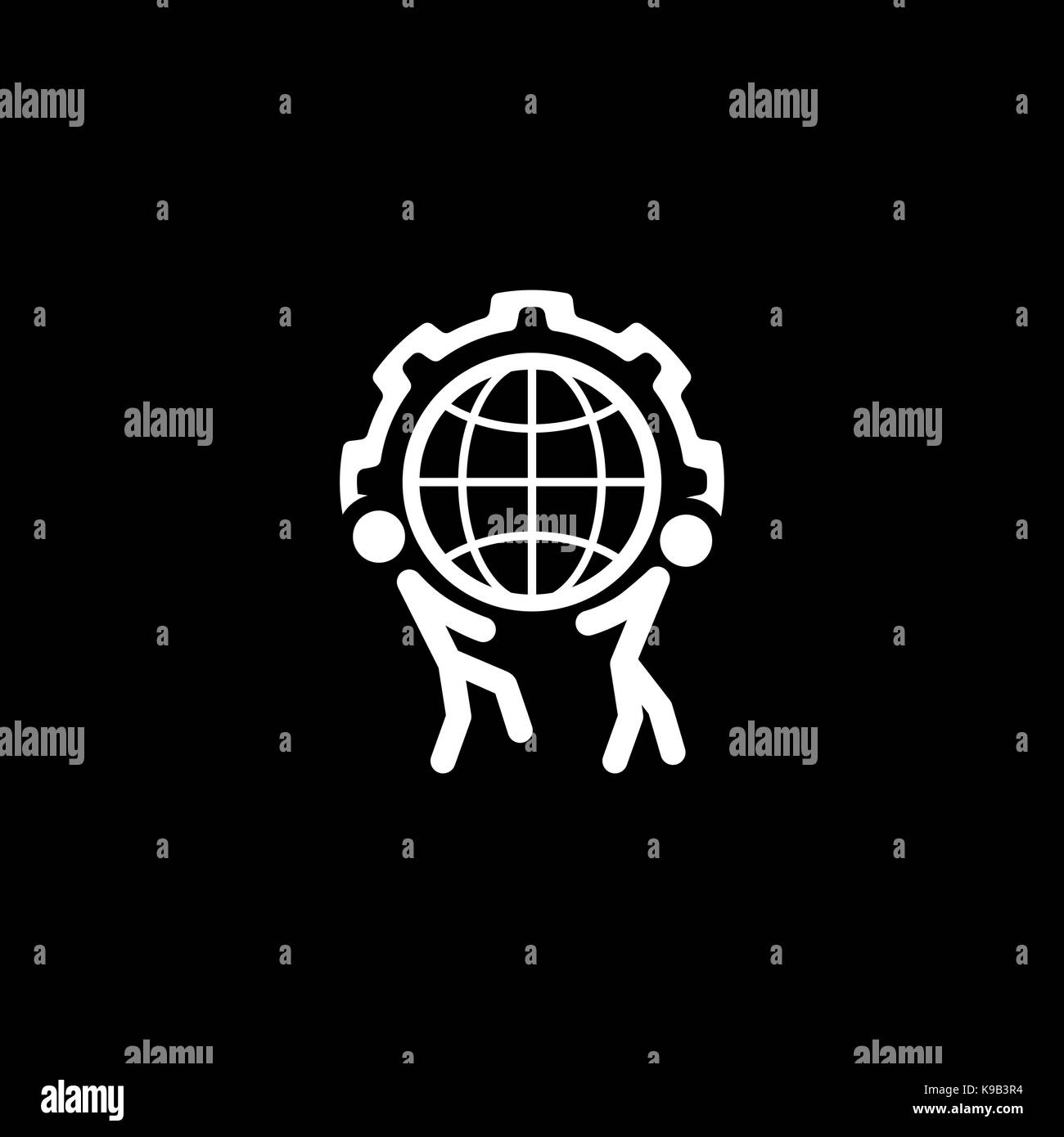 Global Support Icon. Flat Design. Business Concept. Isolated ...