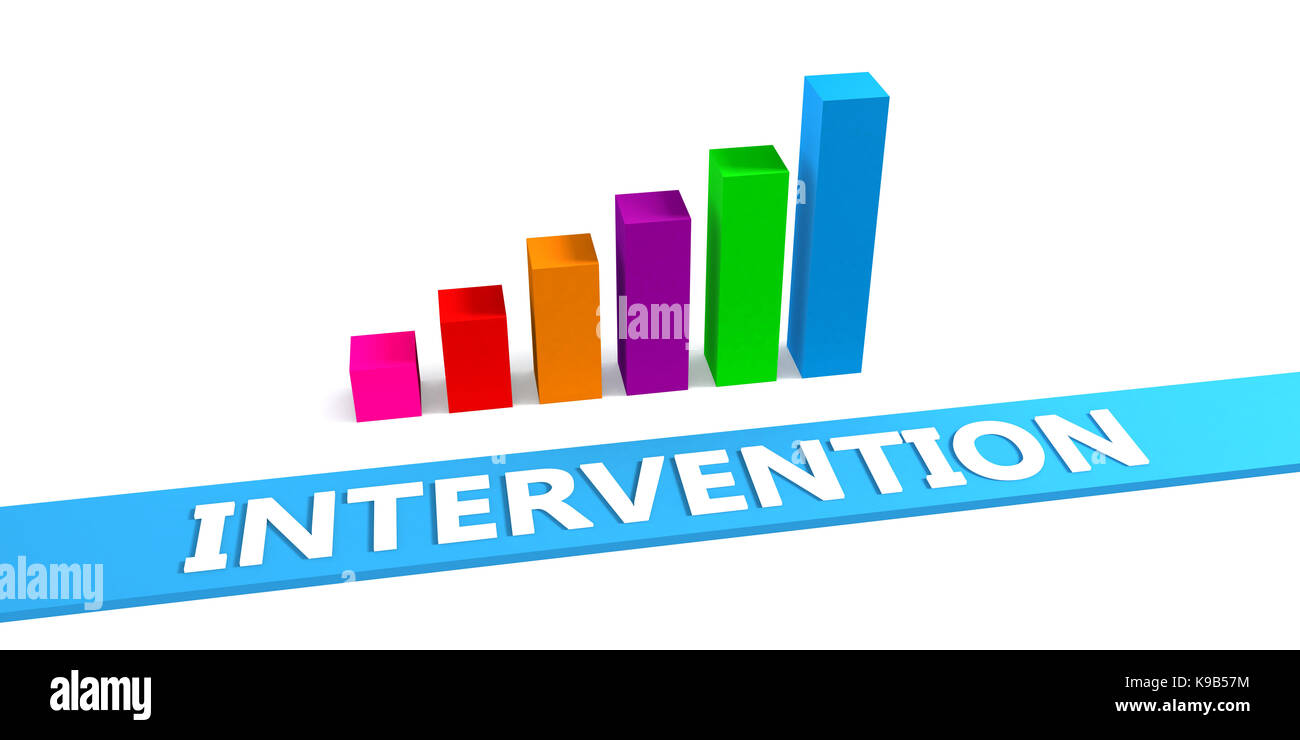 Great Intervention Concept with Good Chart Showing Progress Stock Photo ...
