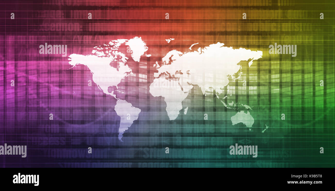 Global Network Concept as a Illustration Art Stock Photo - Alamy