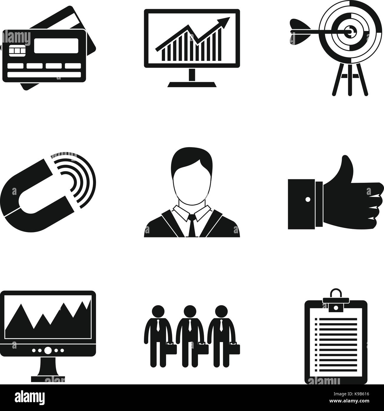 Greed icons set, simple style Stock Vector Image & Art - Alamy