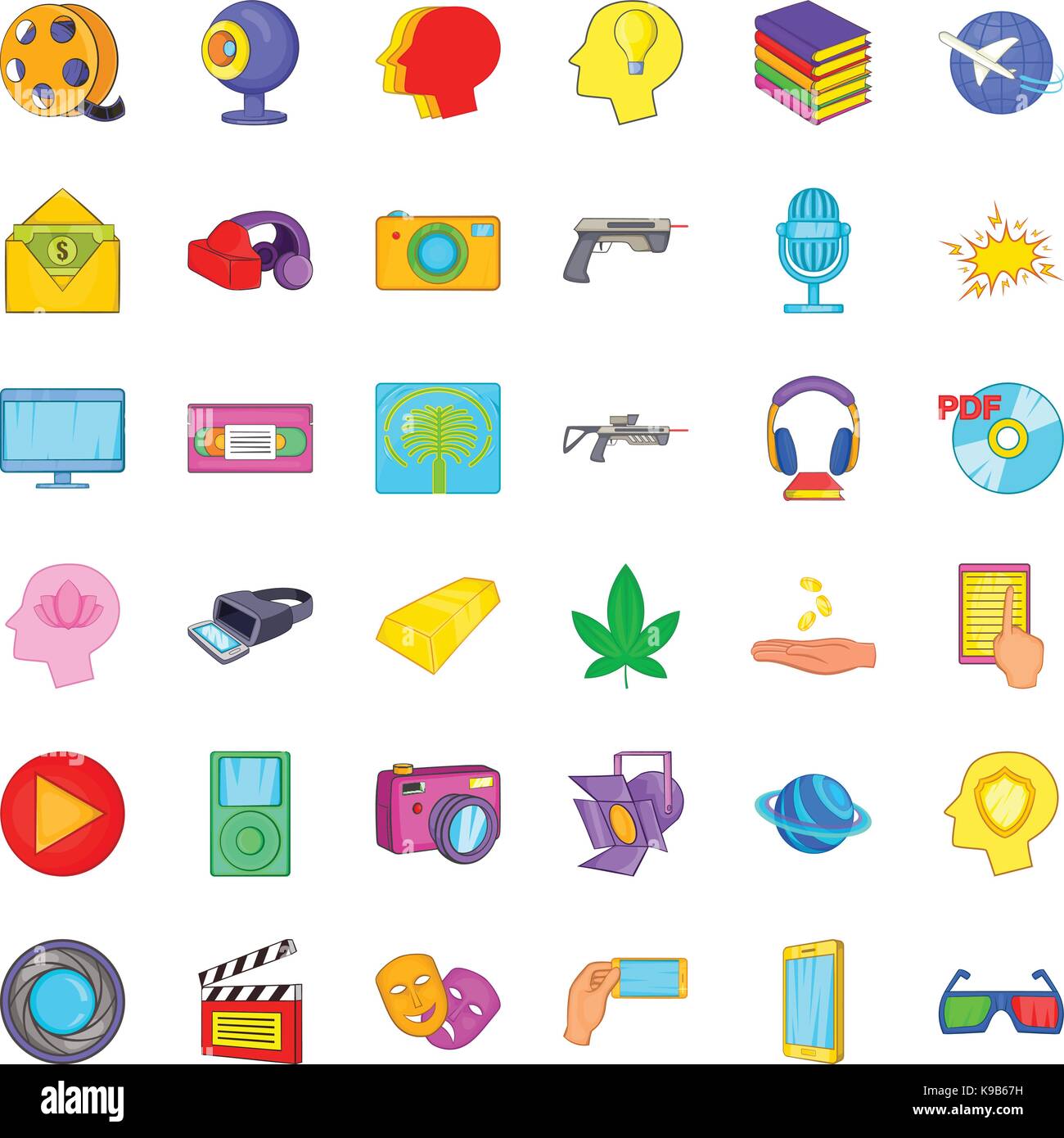 Connect icons set, cartoon style Stock Vector Image & Art - Alamy