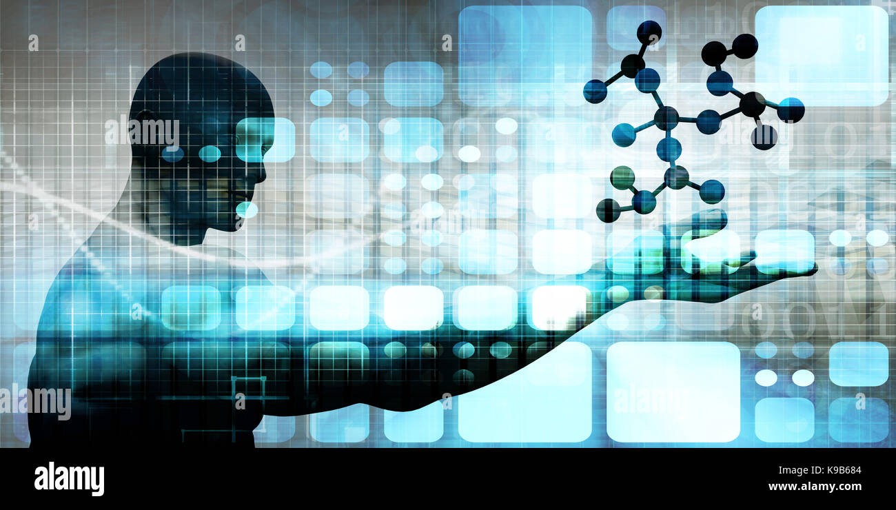 Pharmaceutical Industry with Science Research as Art Stock Photo - Alamy