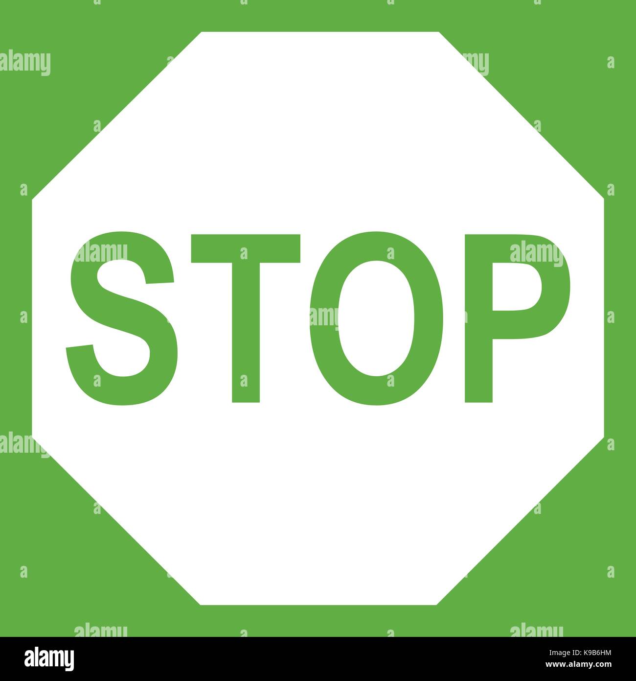 Stop sign icon green Stock Vector Image & Art - Alamy