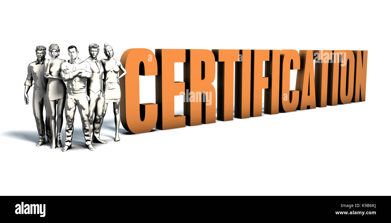 Business People Team Focusing on Improving Certification as a Concept ...