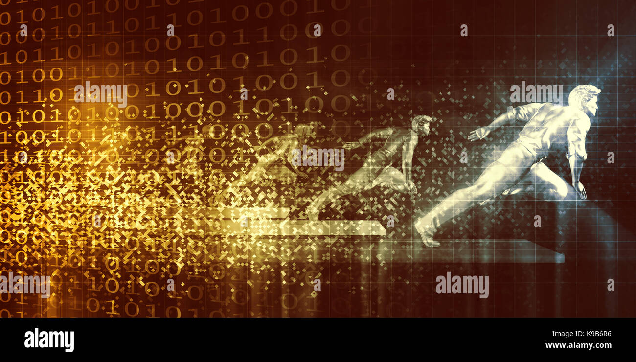 Fast Track Business with Technology and Teamwork Stock Photo - Alamy