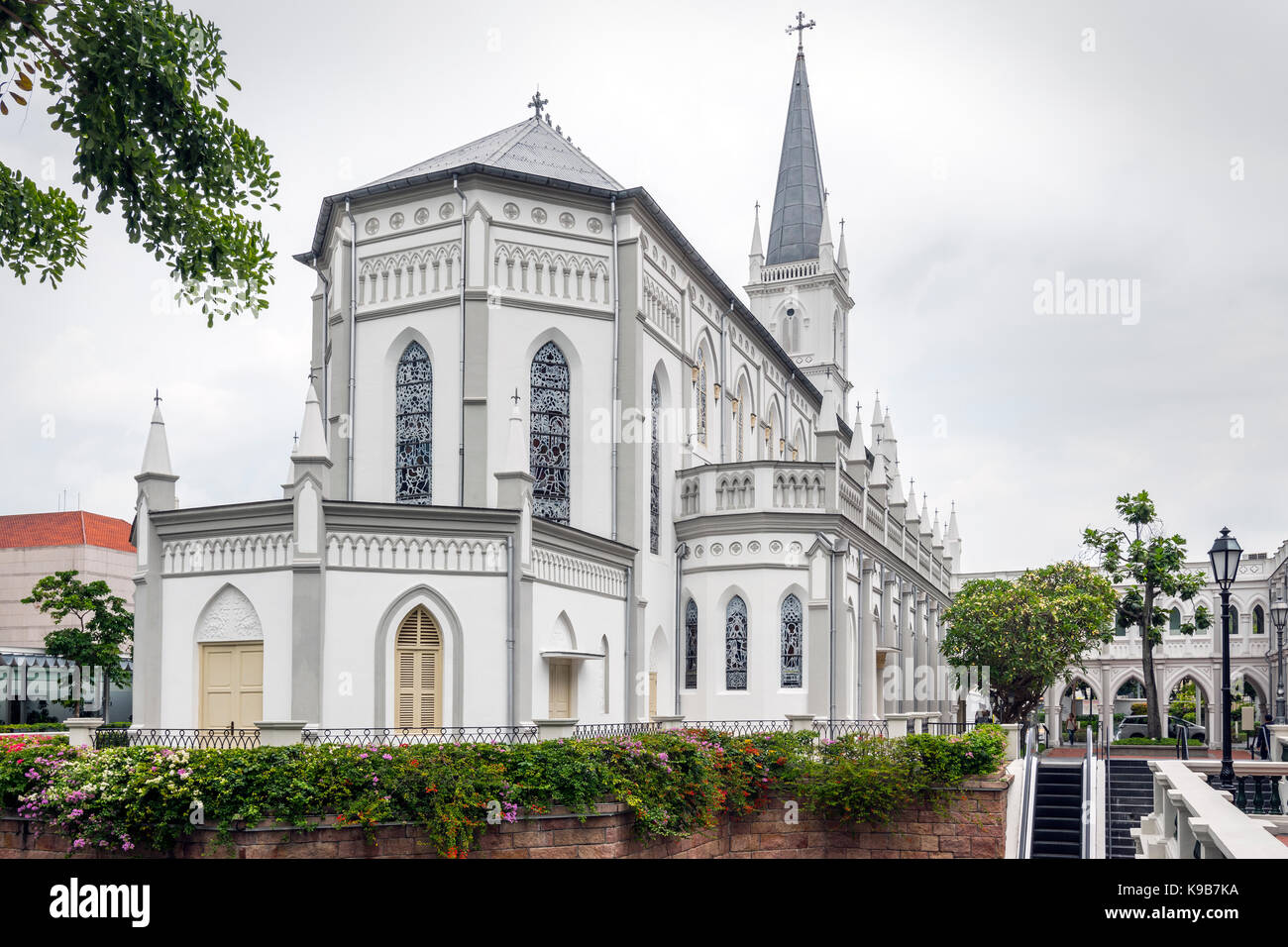 The CHIJMES Hall, former chapel with stained glass windows, now part of ...
