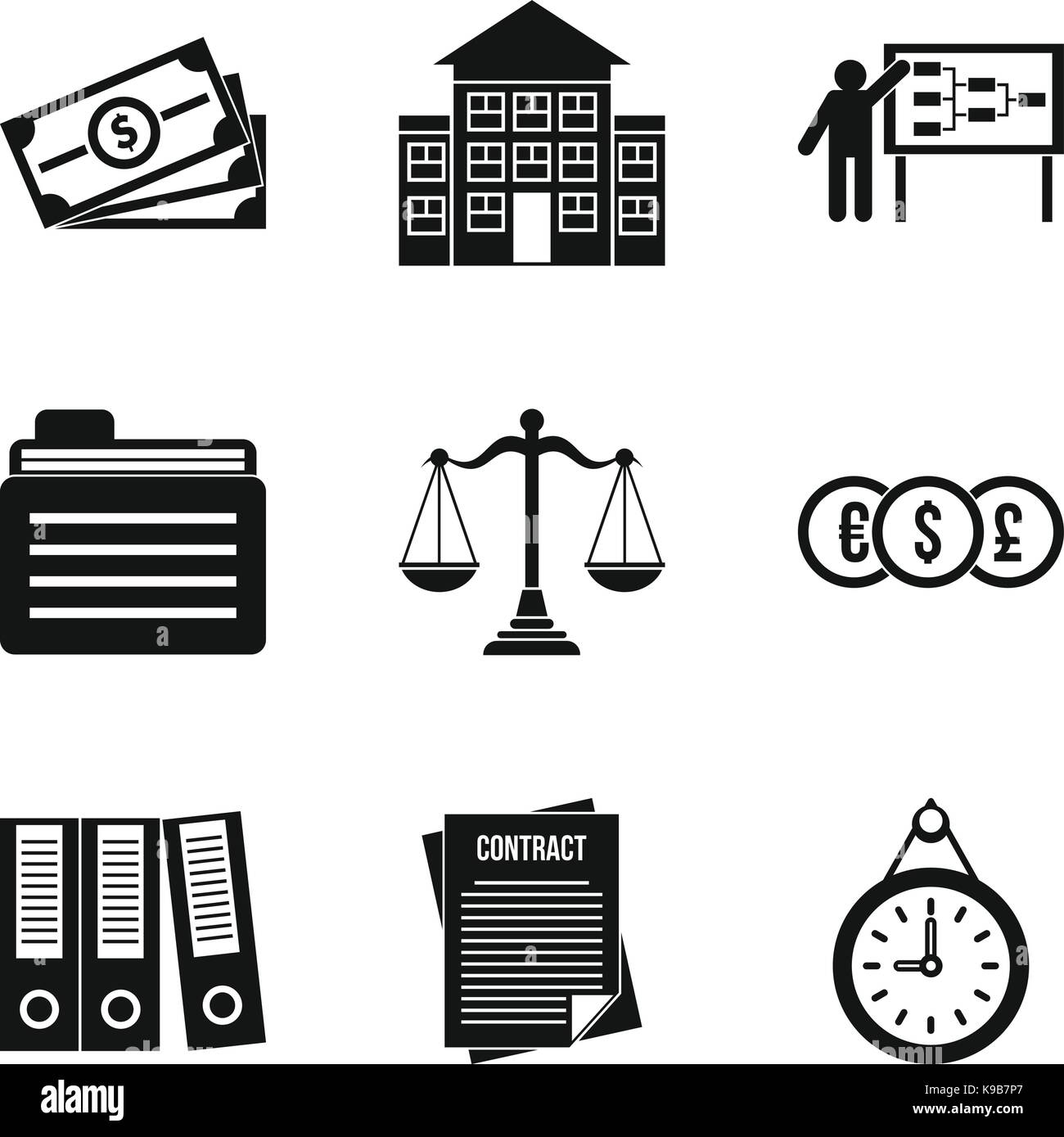 Personal file icons set, simple style Stock Vector Image & Art - Alamy