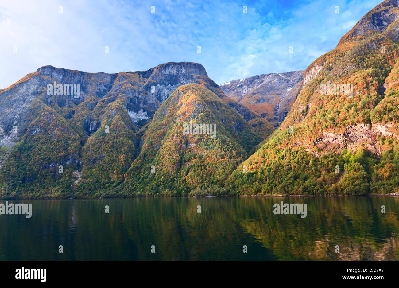 Scenic landscapes of the northern Norwegian fjords.Beautiful view of ...