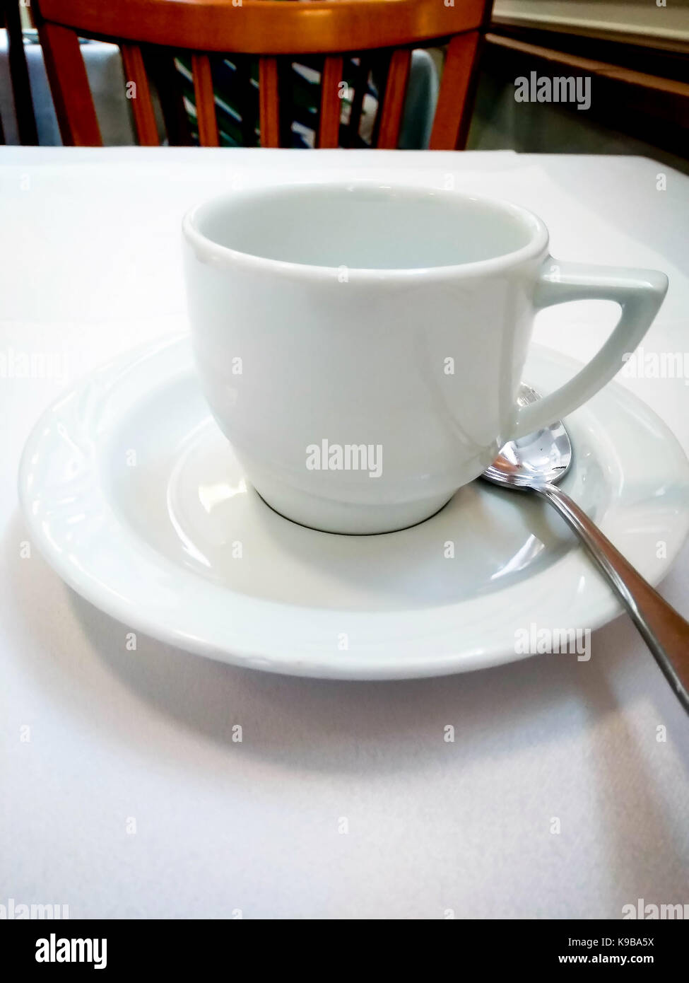 White porcelain cup stands hi-res stock photography and images - Alamy