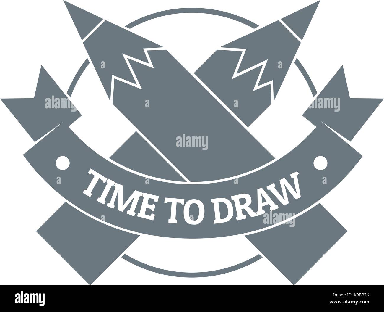 Pencil logo, simple gray style Stock Vector Image & Art - Alamy