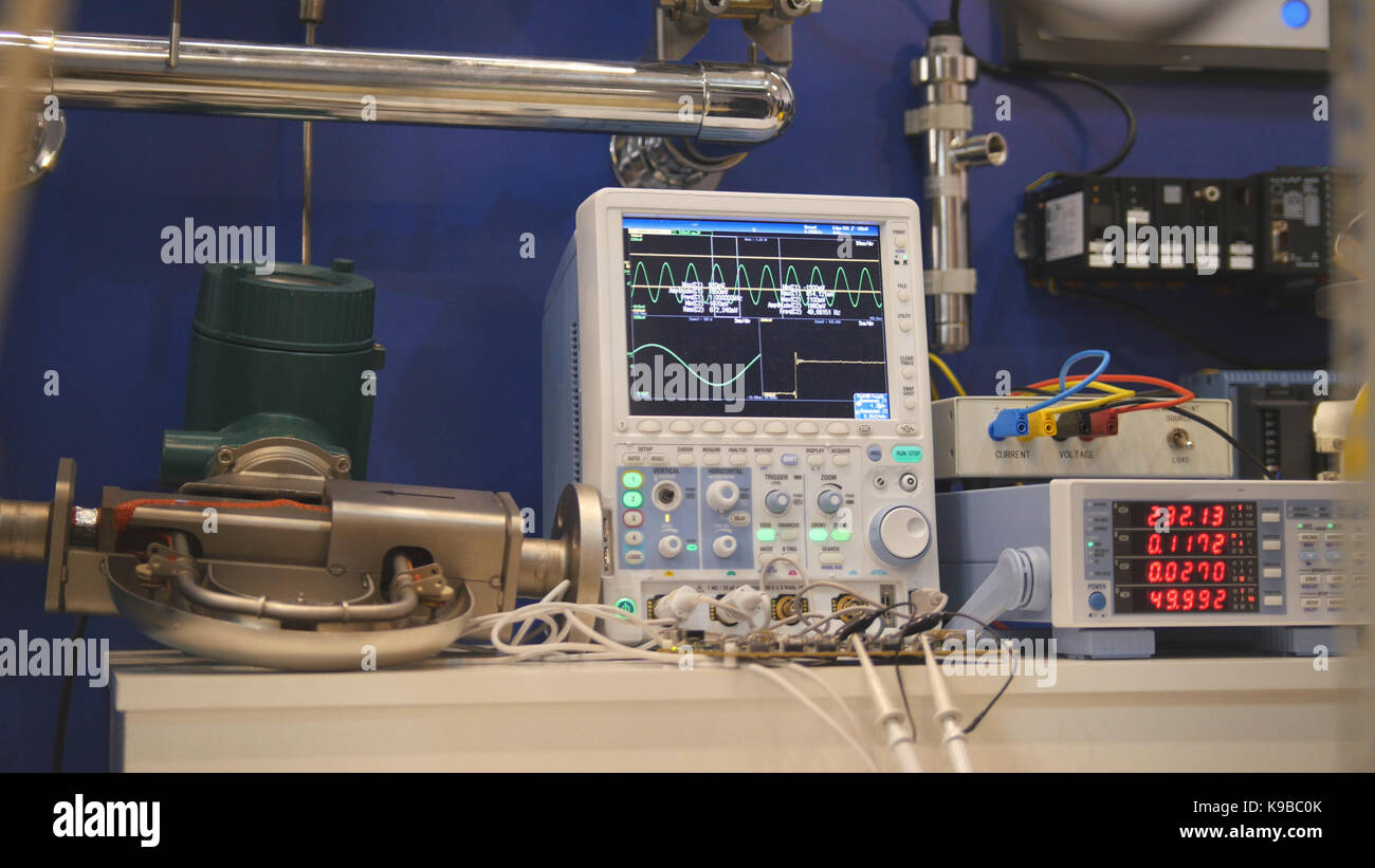 Industrial equipment - oscilloscope and electronic apparatus Stock ...