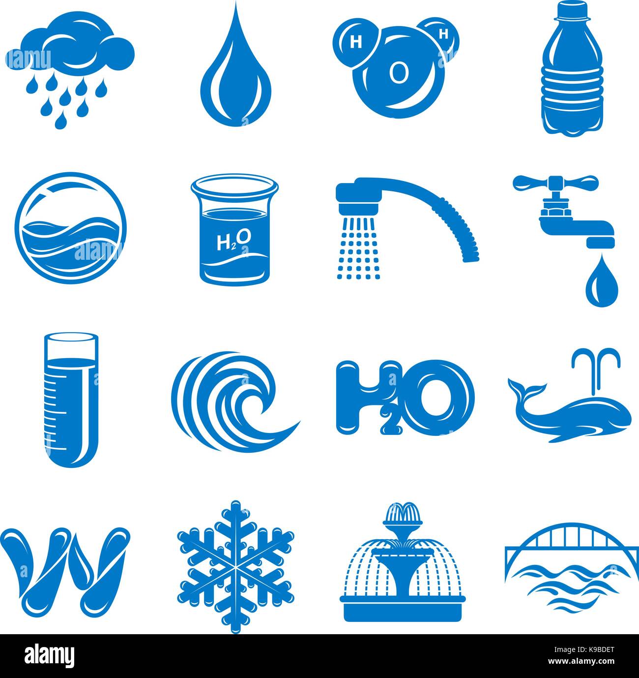 Water icons set, simple style Stock Vector Image & Art - Alamy