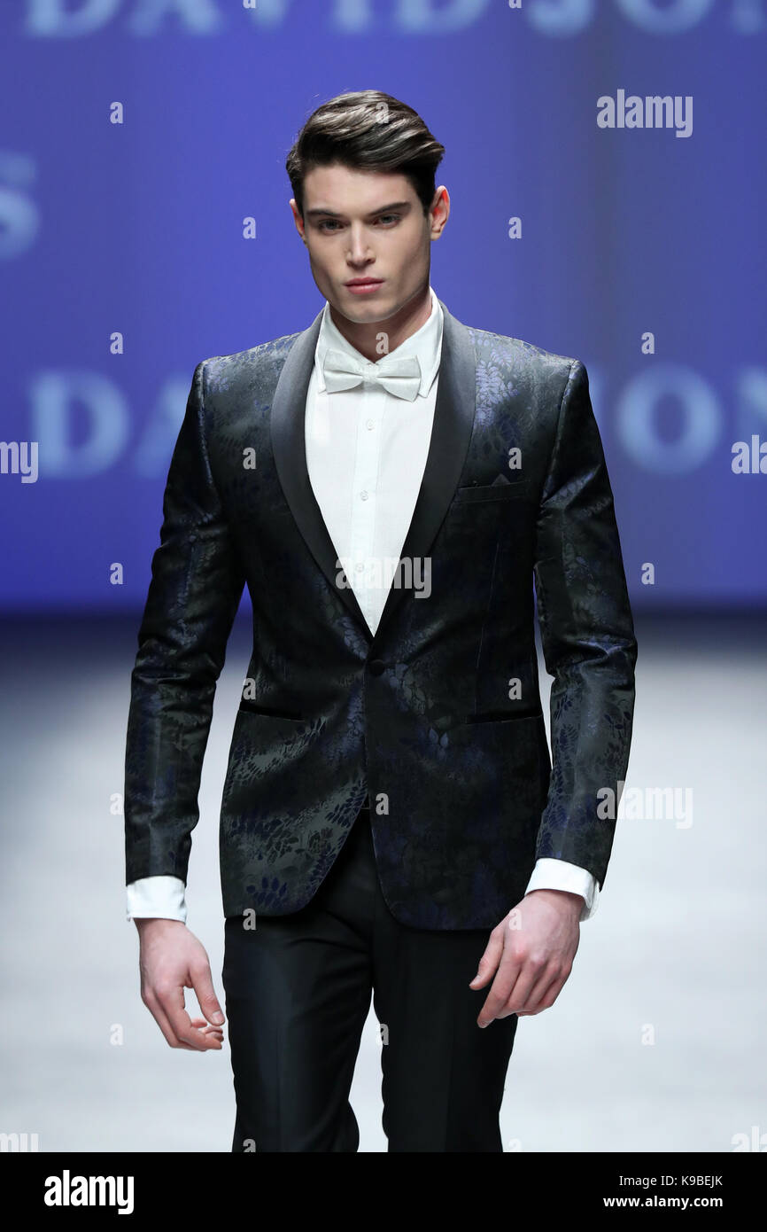 A model walks the runway at the Premium Runway One presented by David ...