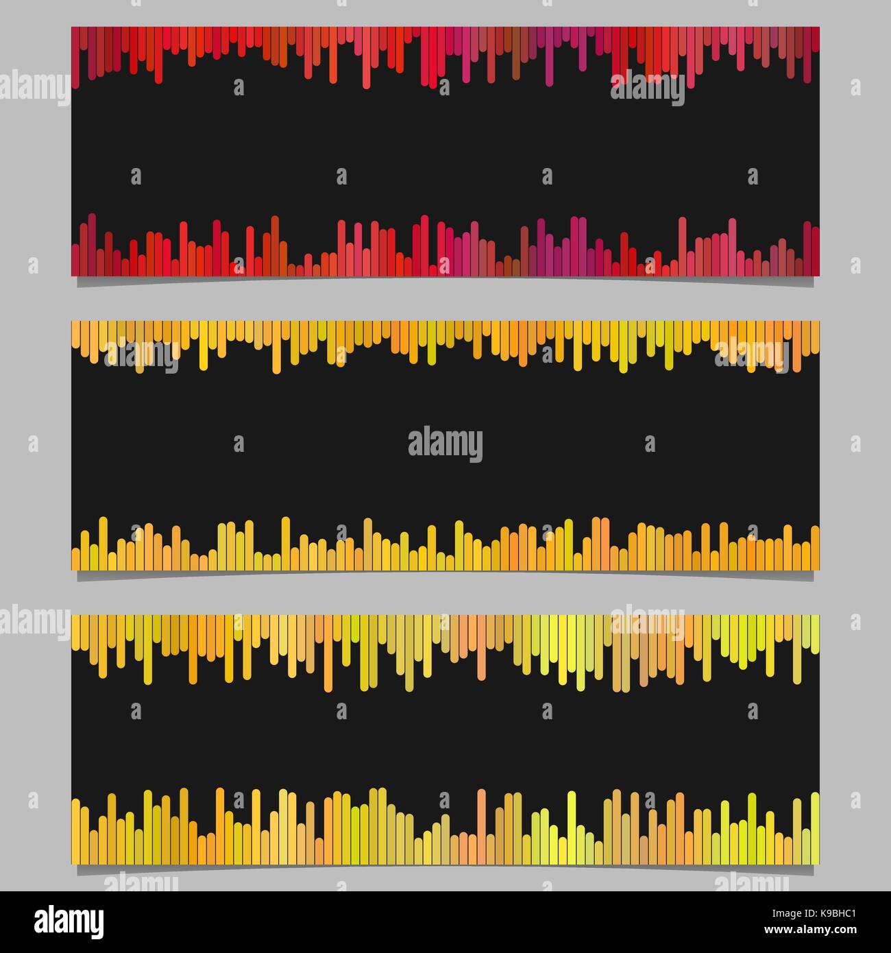 Color banner background design set - horizontal vector graphic from ...