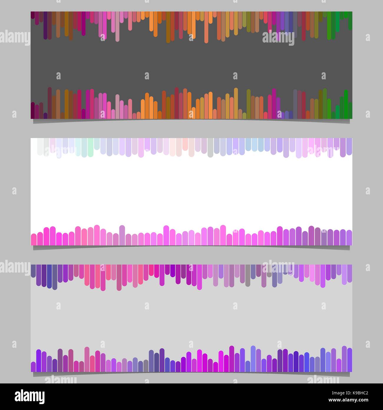 Abstract colorful banner background design set - horizontal vector ...