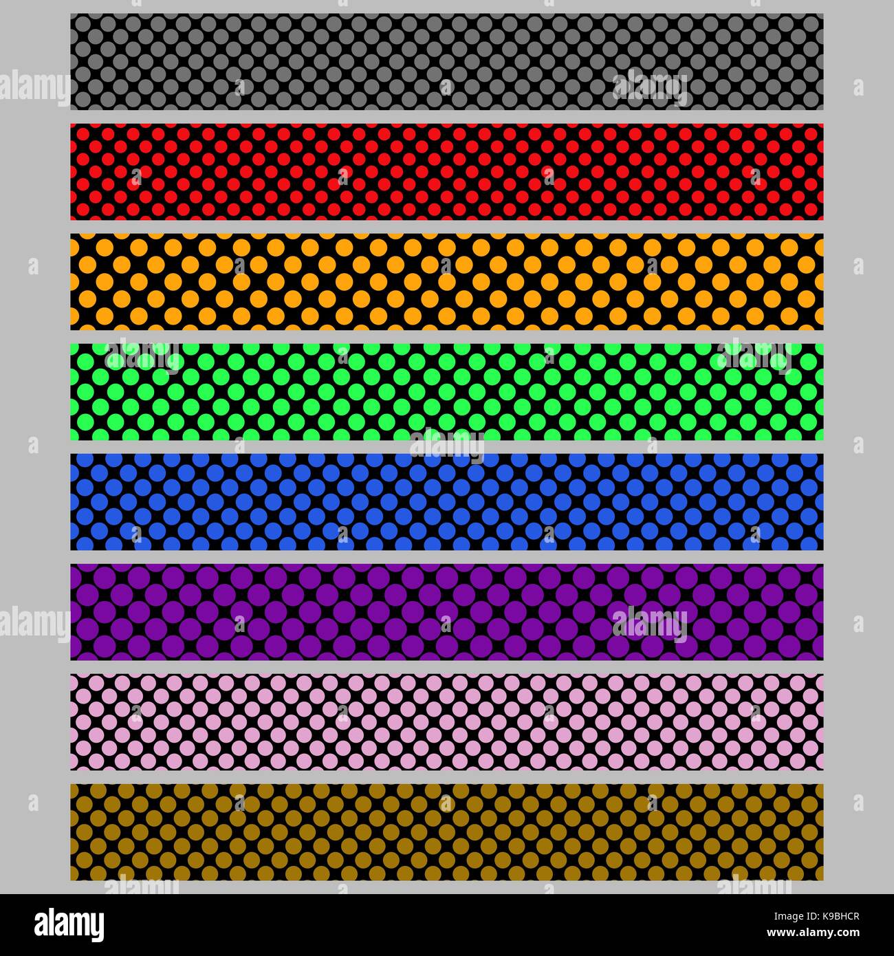 Abstract seamless polka dot pattern web banner background template set ...